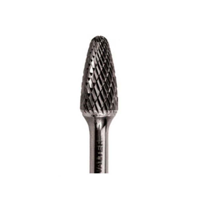 Tree (SF) Shape Burr Double Cut 1/4" Long Shank