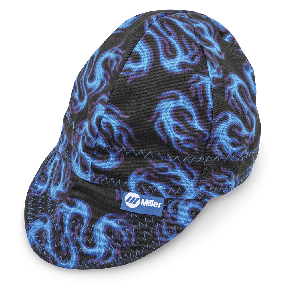 Blue Flame 2 Patterns Welding Cap, Size 7-1/8"