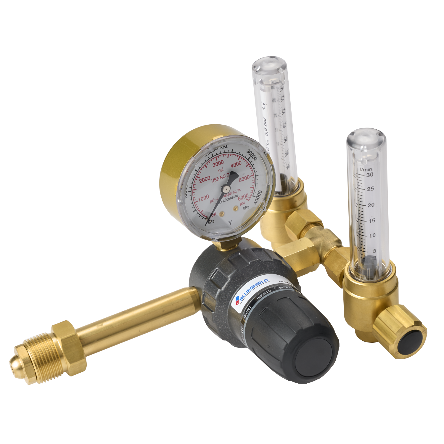 High Performance Argon/CO2 Single Stage Regulator w/ Dual Flowmeter ...
