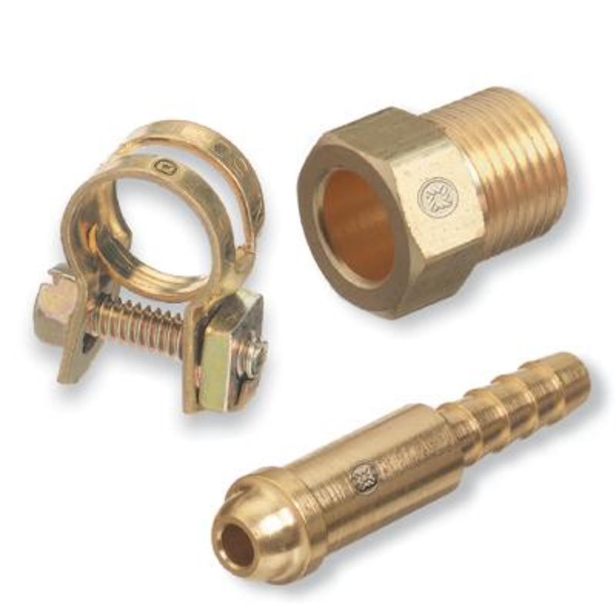 5/8" - 18 B Brass Inert Gas Hose Nut/Nipple
