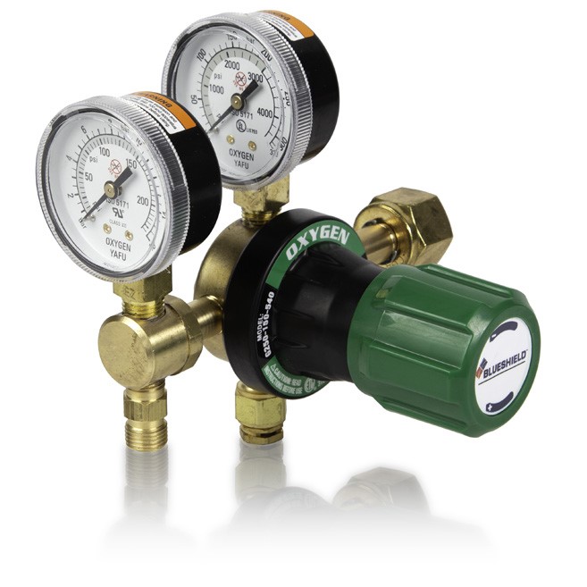 Medium Duty Single Stage Oxygen Regulator CGA 540, 1034Kpa (150Psi)