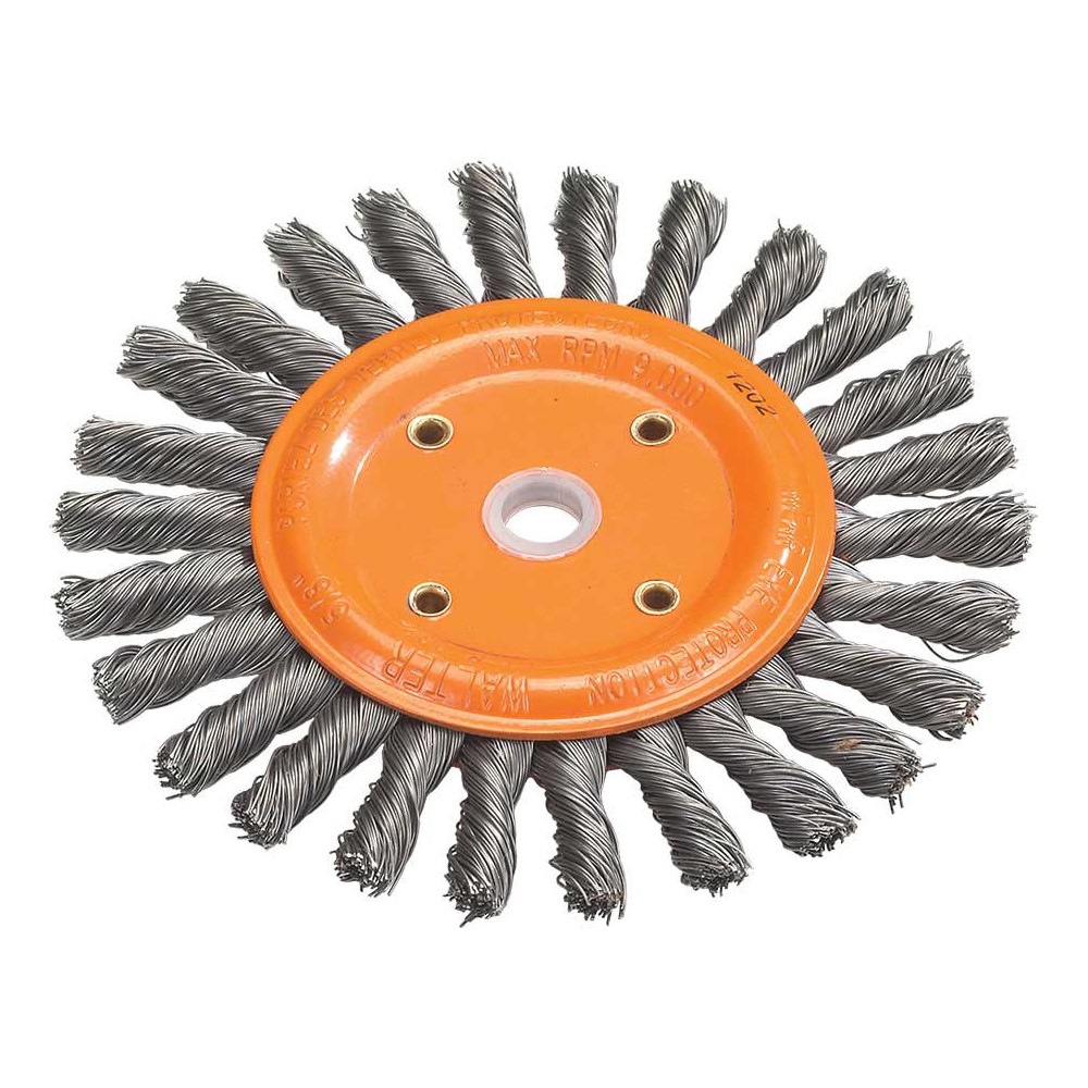 Bench Wheel Knot-Twisted Wire Brush