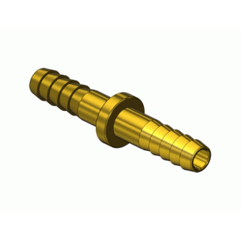 Hose Splicer w/ Barbed Round Center Strop, 1/4" to 1/4" ID